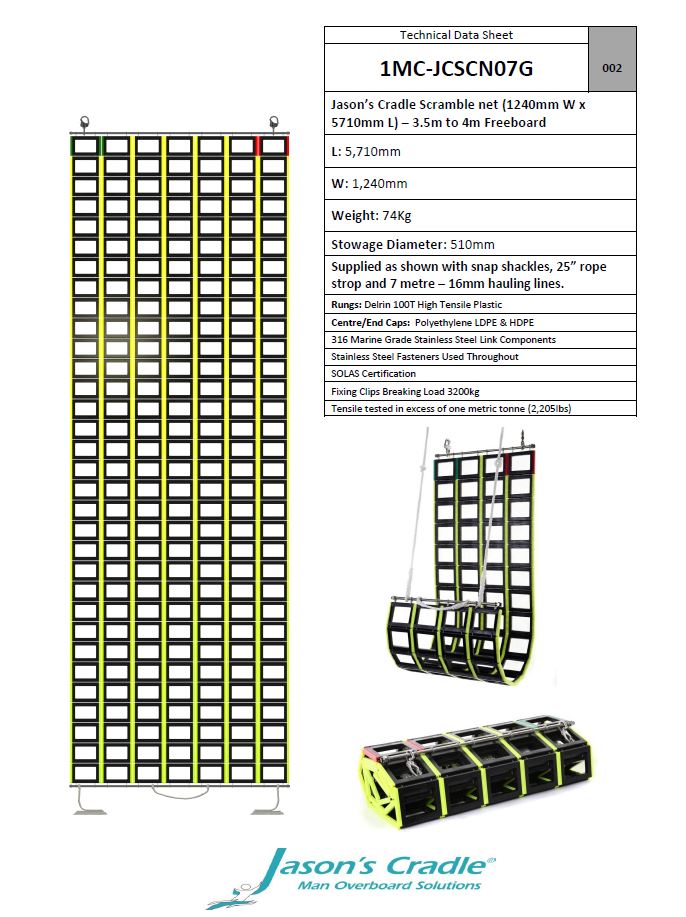 Jason's Cradle - Scramble Net for high free-board.